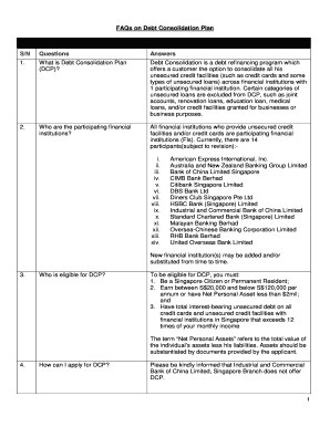 Fillable Online What is Debt Consolidation Plan Fax Email Print - pdfFiller