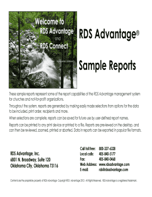 Fillable Online These sample reports represent some of the report ...