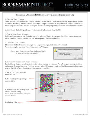 Fillable Online Creating a Custom ICC Profile with Adobe Photoshop CS3 ...