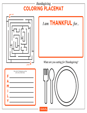 Fillable Online COLORING PLACEMAT Fax Email Print - pdfFiller