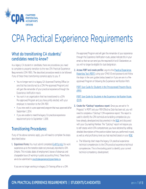 Fillable Online CPA Practical Experience Requirements Fax Email Print ...