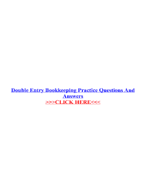 Fillable Online Double Entry Bookkeeping Practice Fax Email Print ...