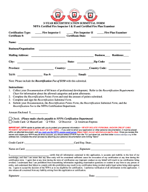 Fillable Online 3-YEAR RECERTIFICATION SUBMITTAL FORM Fax Email Print ...