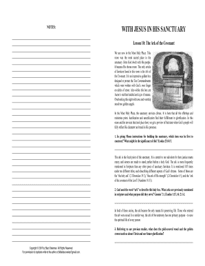 Fillable Online Lesson 10: The Ark of the Covenant Fax Email Print ...