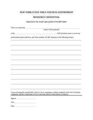 RESOURCE CREDENTIAL Doc Template | pdfFiller