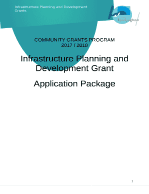Infrastructure Planning and Development Grant Doc Template | pdfFiller
