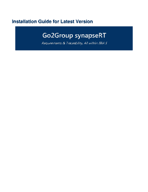 Fillable Online Go2Group synapseRT for JIRA 5 - Installation Guide for ...