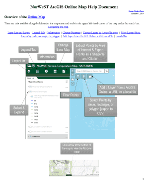 Fillable Online NorWeST ArcGIS Online Map Help Document Fax Email Print ...