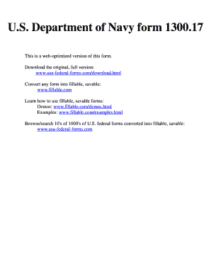 Fillable Online Department of Navy form 1300 Fax Email Print - pdfFiller