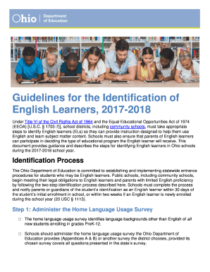 Fillable Online Guidelines for Identification and Assessment of English ...