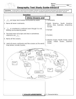 Geography Test Study Guide-USI2a-d - ronaldreaganms pwcs Doc Template ...