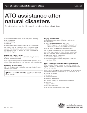 Fillable Online Fact sheet for natural disaster victims Fax Email Print ...