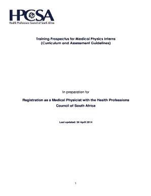 Training Prospectus For Medical Physics Interns - Fill and Sign ...