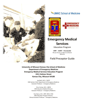 Fillable Online med umkc EMT AEMT Paramedic Fax Email Print - pdfFiller