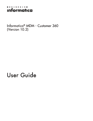 Fillable Online Informatica MDM - Customer 360 Fax Email Print - pdfFiller