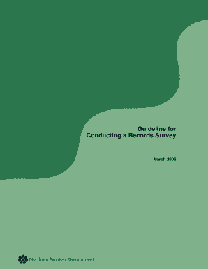 Fillable Online GUIDELINE FOR CONDUCTING A RECORDS SURVEY Fax Email ...