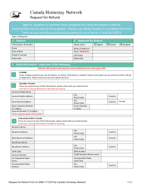 Canada Homestay Network - Fill and Sign Printable Template Online