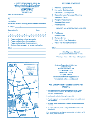 Fillable Online DETAILED SYMPTOMS Fax Email Print - pdfFiller