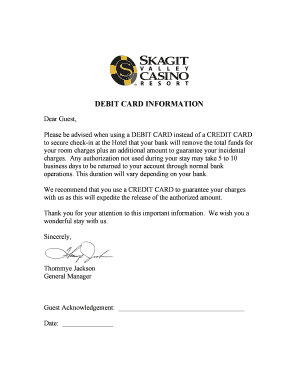 Fillable Online DEBIT CARD INFORMATION Fax Email Print - pdfFiller