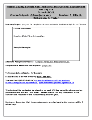 NTI Day # 5 Doc Template | pdfFiller