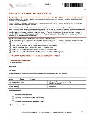 Fillable Online REQUEST TO DETERMINE CITIZENSHIP STATUS Fax Email Print ...