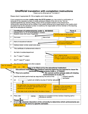 Fillable Online Unofficial translation with completion instructions Fax ...