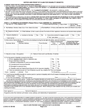 Fillable Online USE THIS FORM IF YOU BECOME SICK OR DISABLED WHILE ...