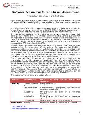 Software Evaluation: Criteria-based Assessment - software ac Doc ...