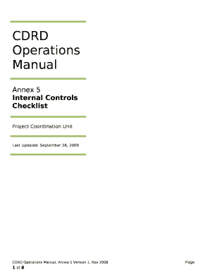 CDRD Operations Manual Doc Template | pdfFiller