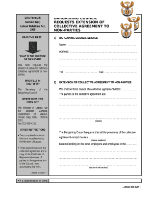 LRA 3.6 - Bargaining Council Request to Extend or Renew ... Doc ...