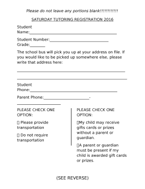 Student Number: Grade: Doc Template | pdfFiller