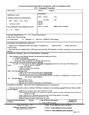 CYF - Outpatient Treatment Doc Template | pdfFiller