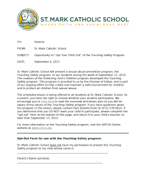 TO:Parents Doc Template | pdfFiller