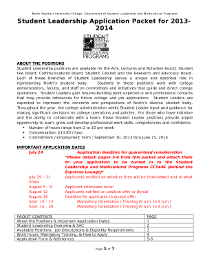 Student Leadership Application Packet for 2013-2014 - studentleadership ...