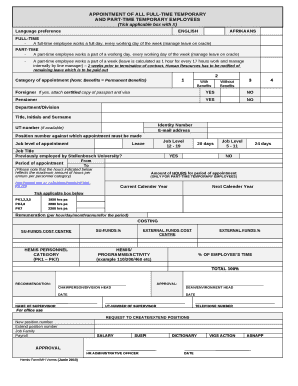 APPOINTMENT OF ALL FULL-TIME TEMPORARY Doc Template | pdfFiller
