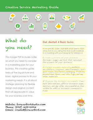 Fillable Online Creative Service Marketing Guide Fax Email Print - pdfFiller