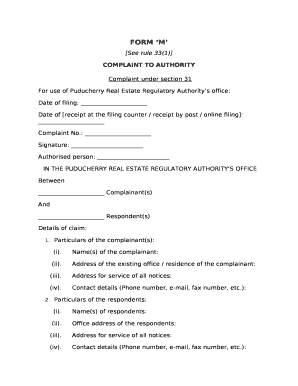 See rule 33(1) - tcpd pondicherry gov Doc Template | pdfFiller