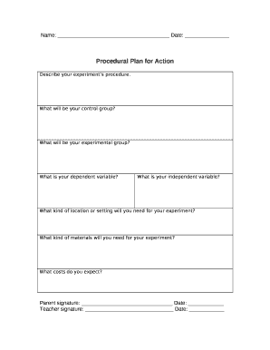 Procedural Plan for Action - sharepoint tcrsb Doc Template | pdfFiller