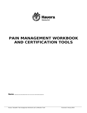 PAIN MANAGEMENT WORKBOOK Doc Template | pdfFiller