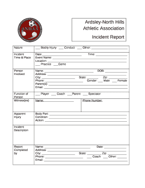 Bodily Injury Conduct Other: Doc Template | pdfFiller