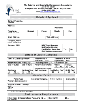 Catering Booking Form Template | pdfFiller