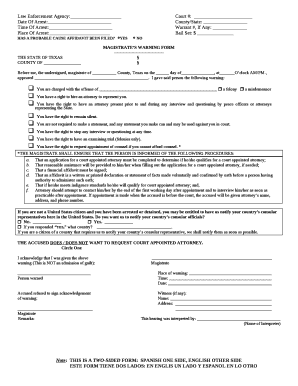 Place Of Arrest:Bail Set: $ Doc Template | pdfFiller