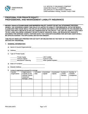 PROPOSAL FOR PRIVATE EQUITY Doc Template | pdfFiller