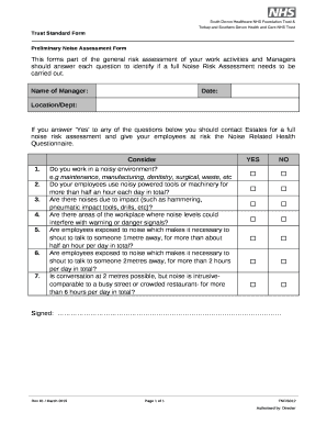 This s part of the general risk assessment of your work activities and ...