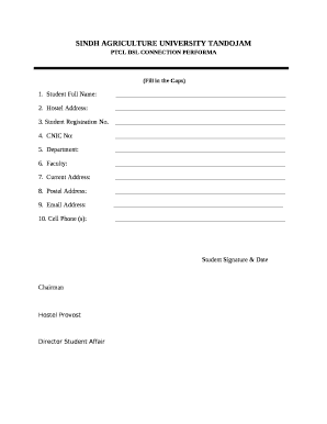 ptcl application at Doc Template | pdfFiller