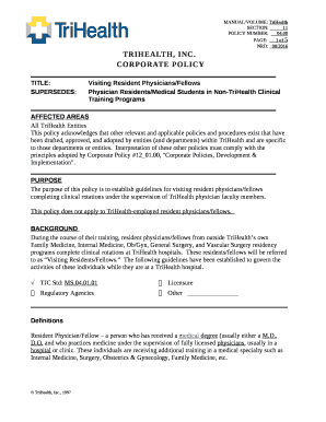 TITLE:Visiting Resident Physicians/Fellows Doc Template | pdfFiller