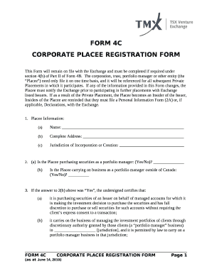 This will remain on file with the Exchange and must be completed if ...