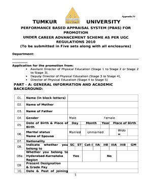 UNDER CAREER ADVANCEMENT SCHEME AS PER UGC REGULATIONS 2010 - tumkuruniversity ac Doc Template ...