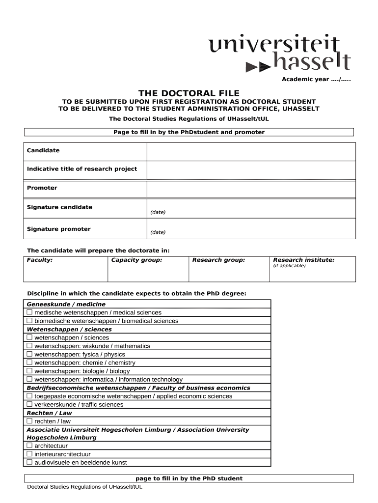 THE DOCTORAL FILE Doc Template | pdfFiller