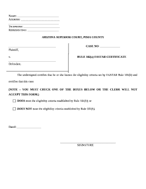 fastar certificate Doc Template | pdfFiller